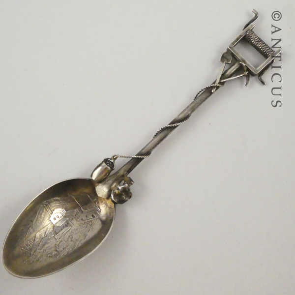Sterling Silver "Mining" Spoon. – Anticus Antiques