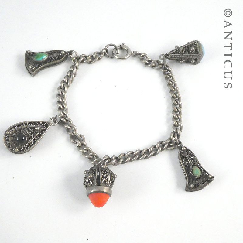 Bracelet with Middle Eastern Charms. – Anticus Antiques